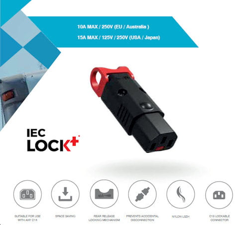 IEC LOCK + C13 Rewireable Locking Connector | UK Electrical ...